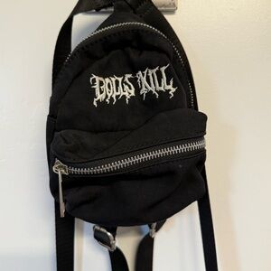 Dolls Kill | Bags | Dolls Kill Black Urban Backpack With Silver Zippers ...